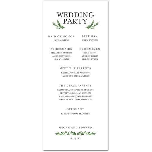 Free Wedding Program Templates and Ideas