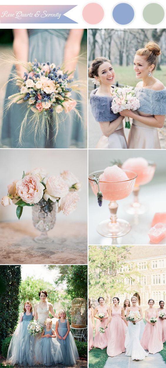 Pantone Colors of the Year: Rose Quartz & Serenity Wedding Inspiration ...